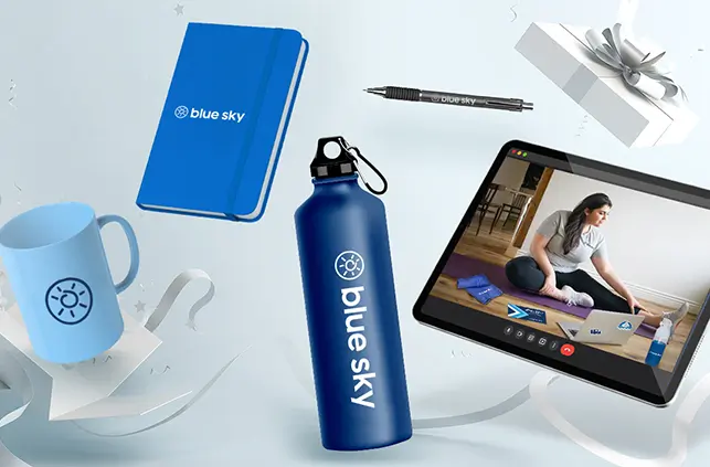 Blue Sky swag, corporate gifts for stronger teams, happier clients