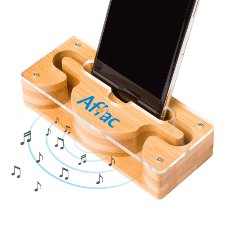 Bamboo & Acrylic Phone Amplifier - Blue Sky Marketing