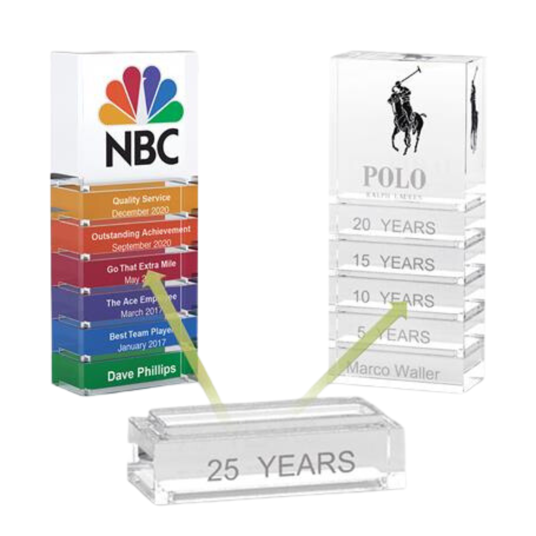 Perpetual Stackable Acrylic Bar Award - Blue Sky Marketing