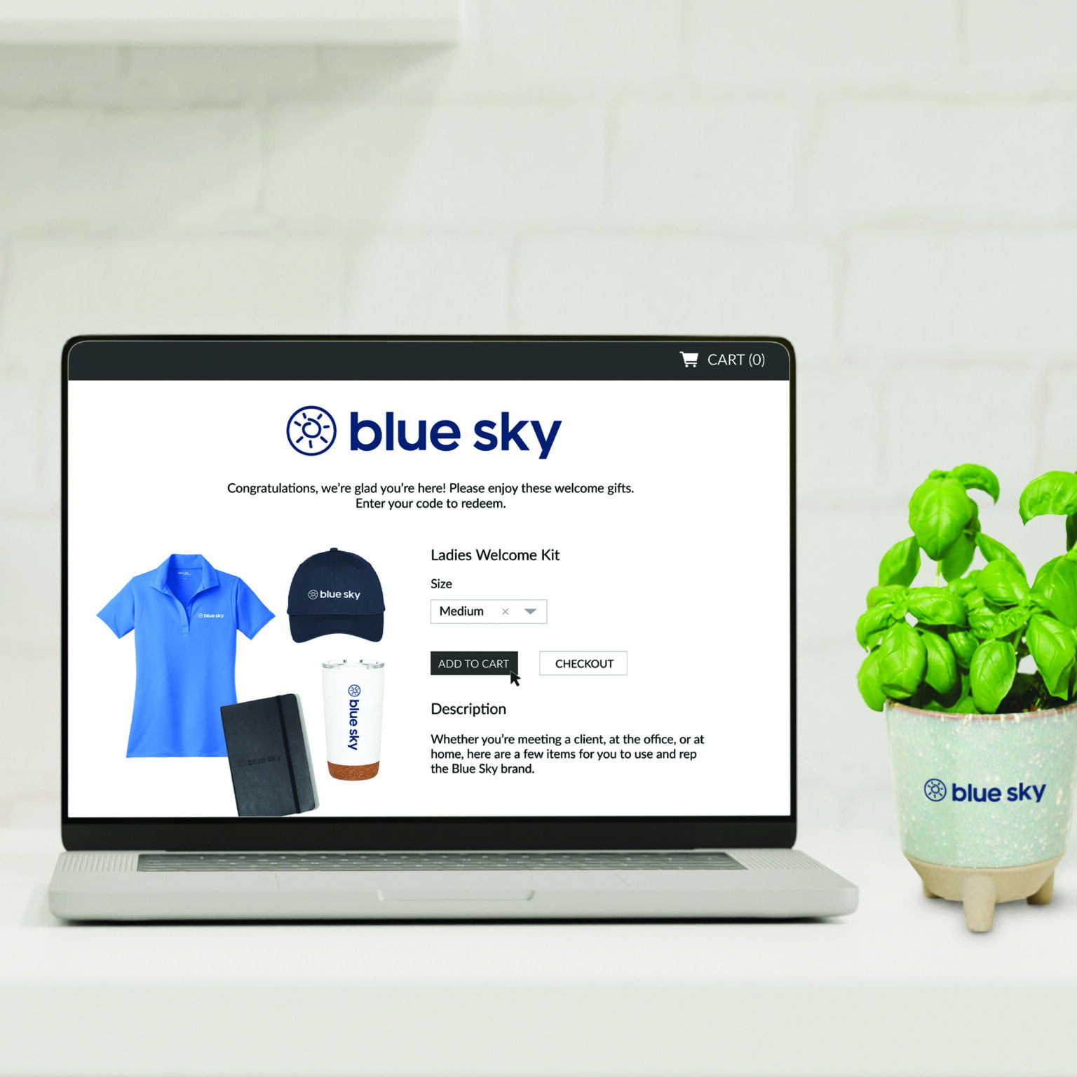 Blue Sky swag, corporate gifts for stronger teams, happier clients
